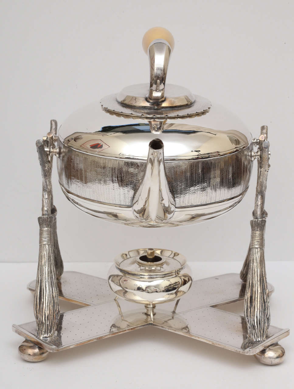 Silver Curling Stone Teapot with Warmer at 1stDibs | curling stone tea ...