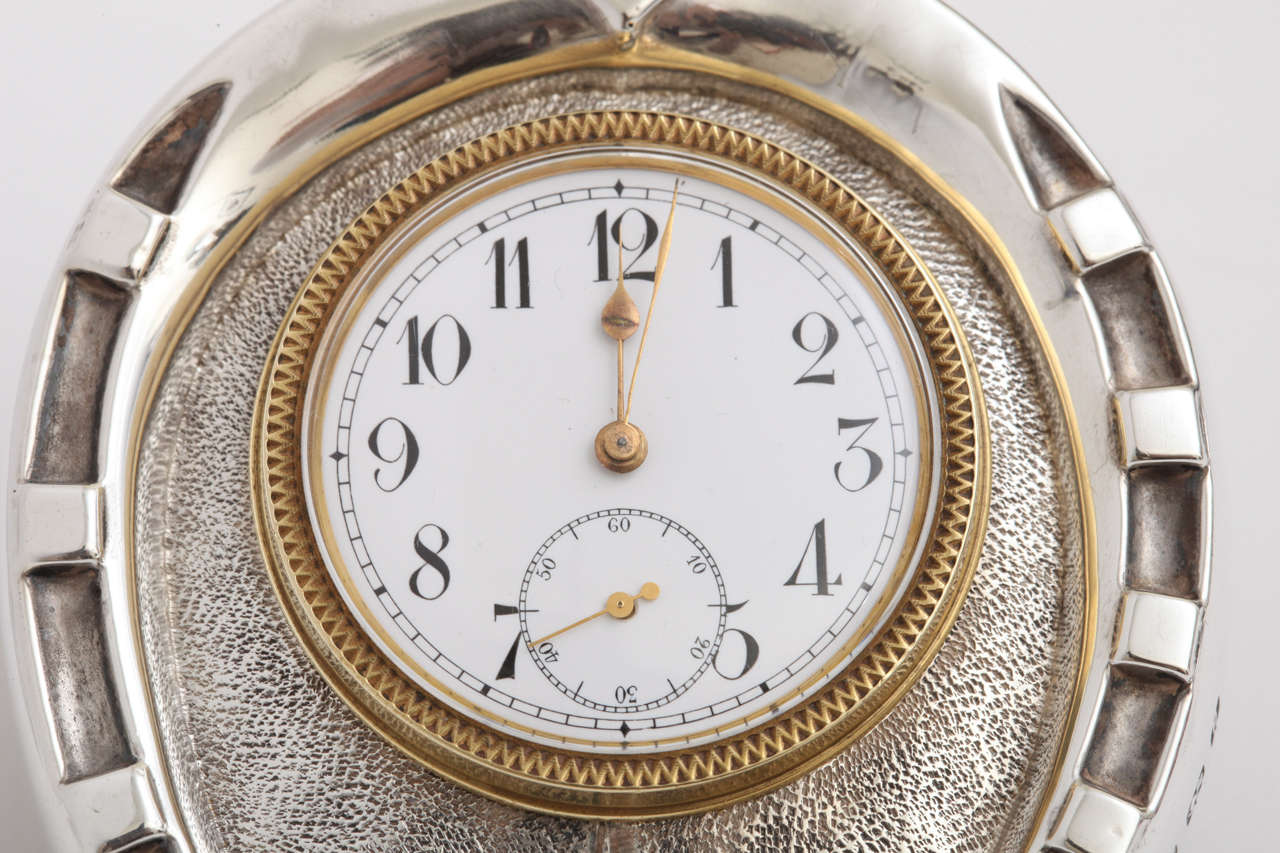 Sterling Silver Horseshoe Clock by Douglas Clock Co. at 1stDibs ...