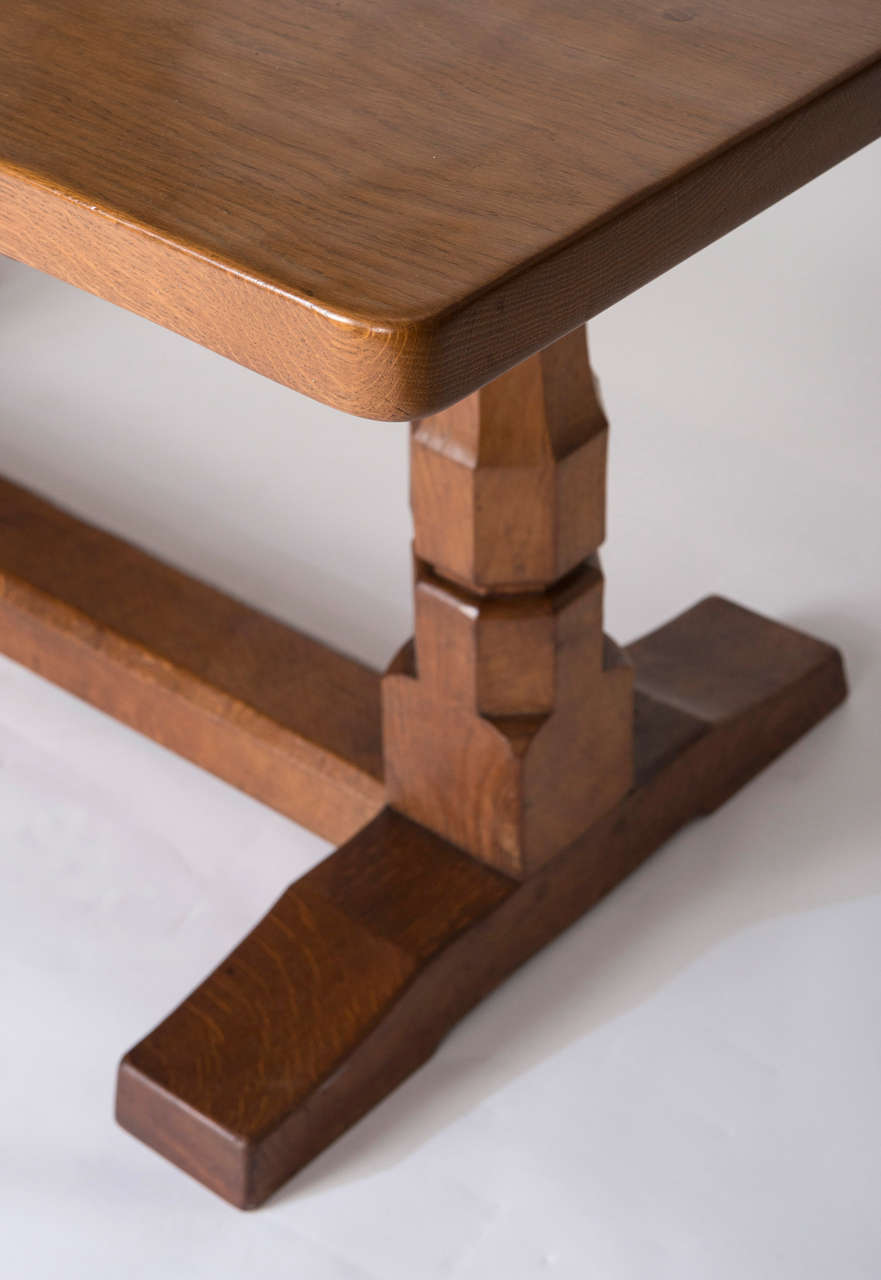 Robert Mouseman Thompson oak dining table, England circa 1955 at 1stdibs