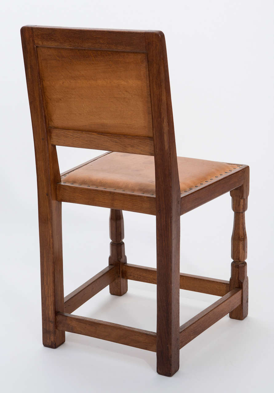 Set of Six Robert Mouseman Thompson Dining Chairs at 1stDibs