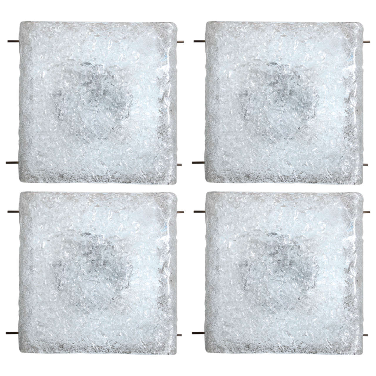 Textured Ice Glass Wall Lights by Hillebrand For Sale at 1stDibs ...