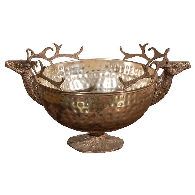 Silver Stag Bowl at 1stDibs