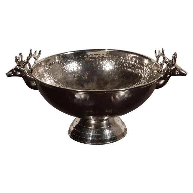 Small Silver Stag Bowl at 1stDibs