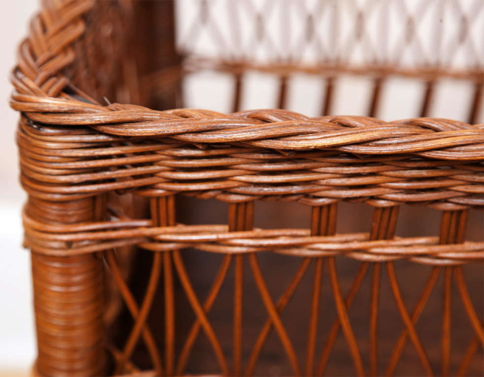 Antique Wicker Planter at 1stDibs