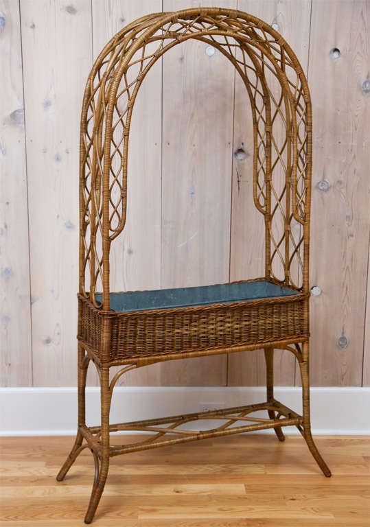 Antique Wicker Planter at 1stDibs | vintage wicker planter, antique ...