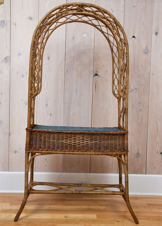 Antique Wicker Planter at 1stDibs | vintage wicker planter, antique ...