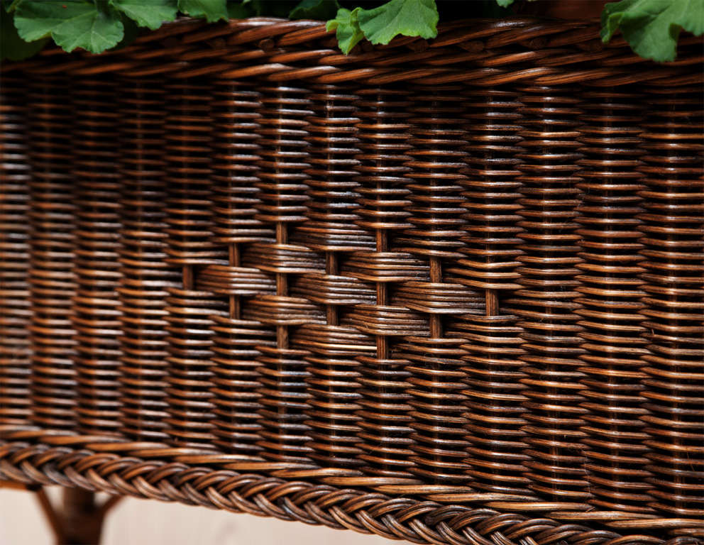 Antique Wicker Birdcage Planter at 1stDibs | antique wicker planter ...