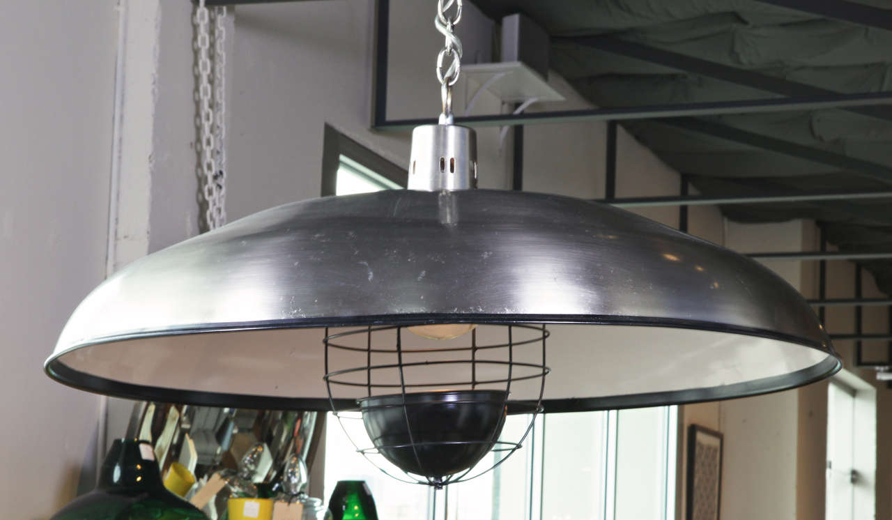 Mid-Century Industrial Shop Light For Sale at 1stDibs
