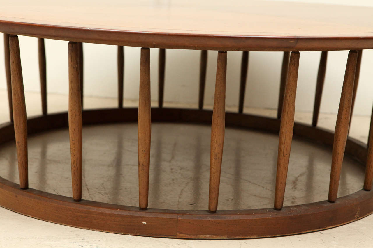 John Van Koert Round Spindle Coffee Table for Drexel at 1stDibs ...