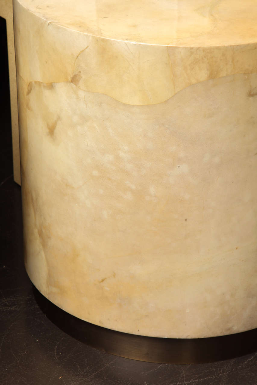 Pair of Parchment Tables at 1stDibs