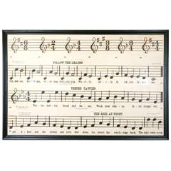 Vintage Framed C.H. Congdon Music Roll at 1stDibs