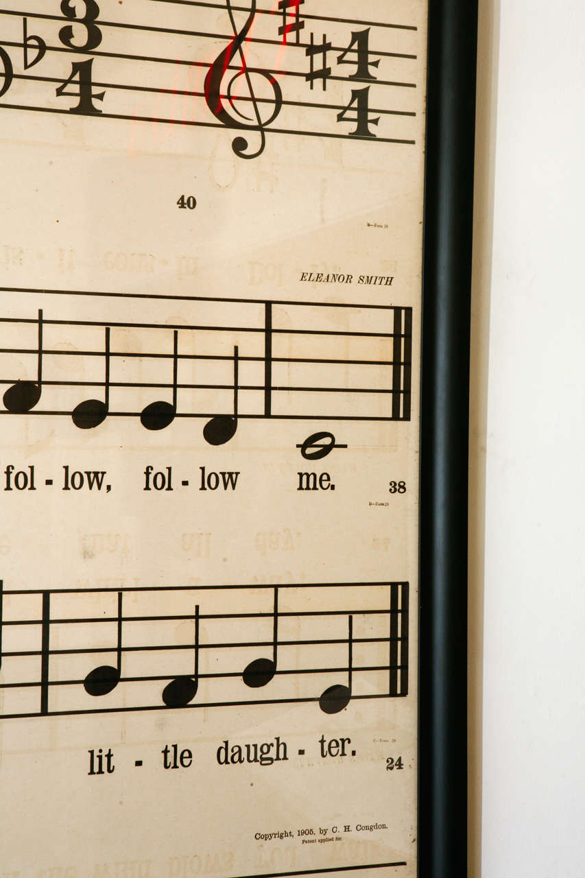 Vintage Framed C.H. Congdon Music Roll at 1stDibs
