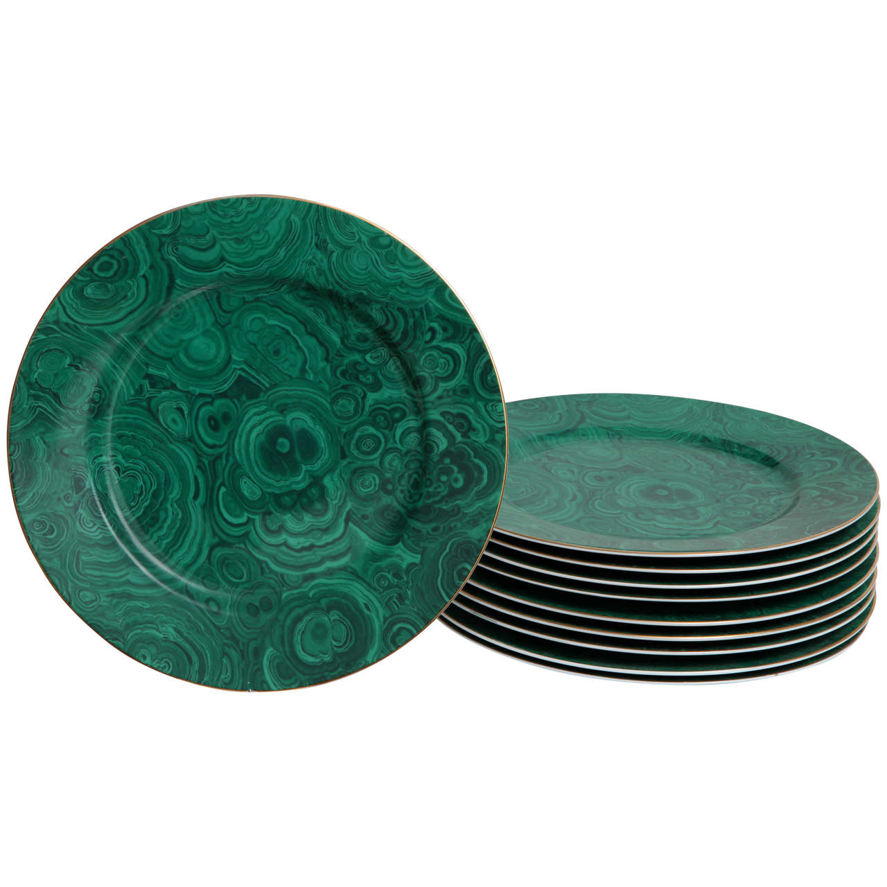 Malachite Dinner Plates at 1stDibs