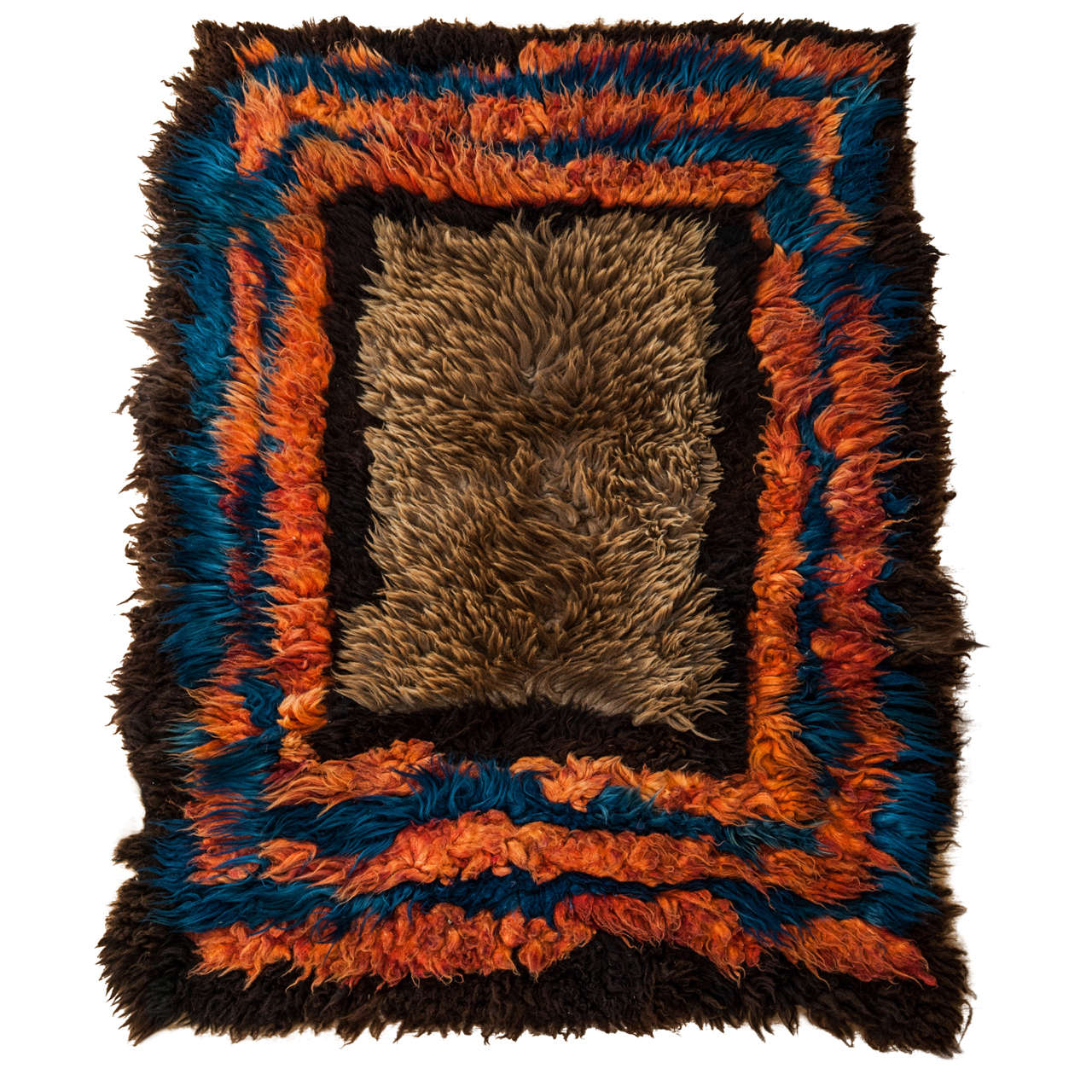 Central Asian Pelt Rug at 1stDibs