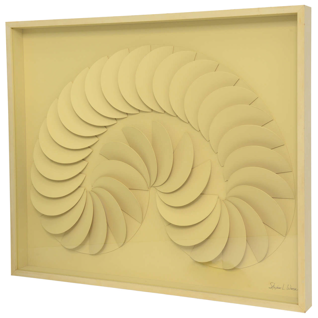 1970s Stephen Winer Modernist Sculptural Art in Shadowbox Frame at ...