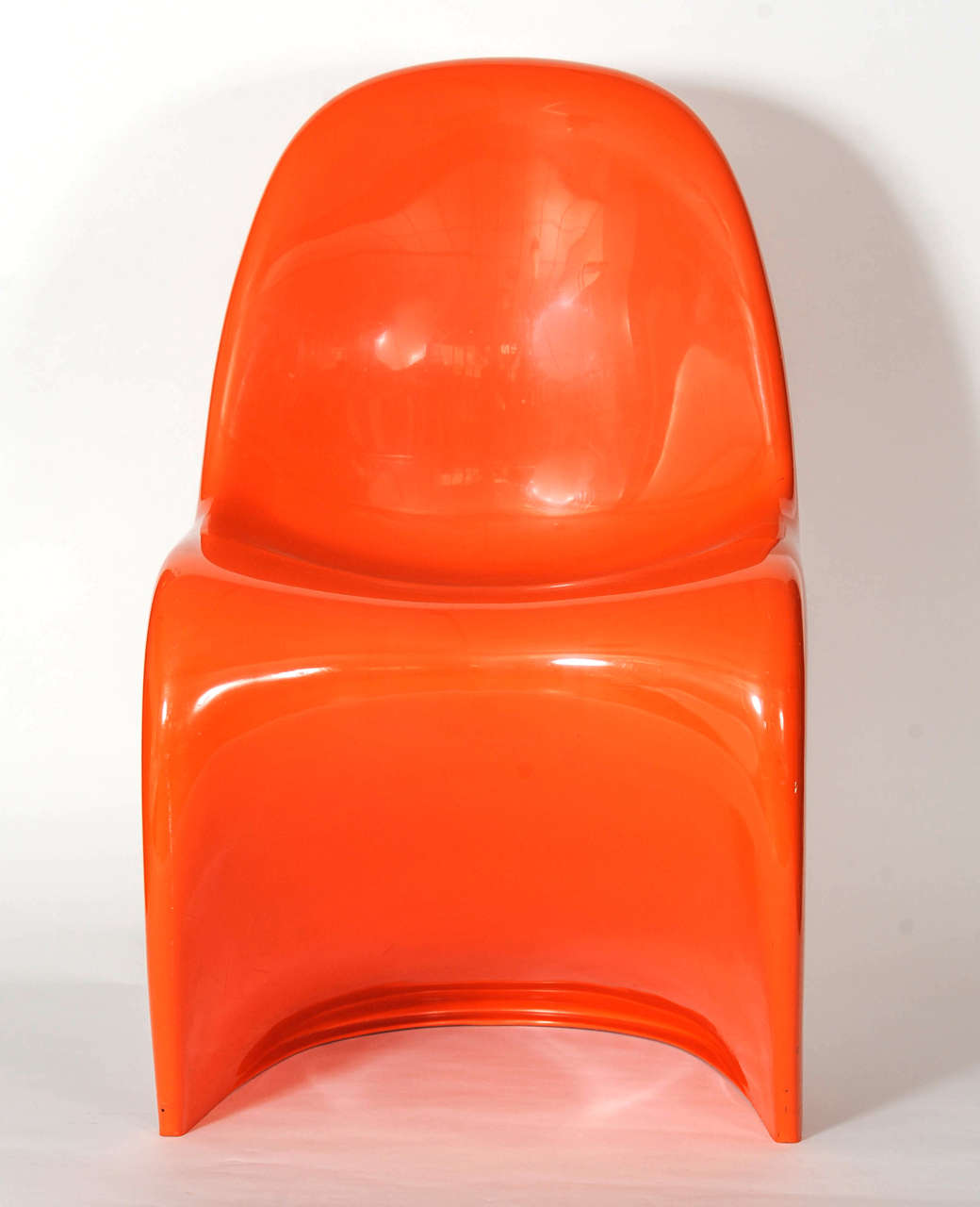 Pair of Orange Original Panton S Chairs by Verner Panton for Herman ...