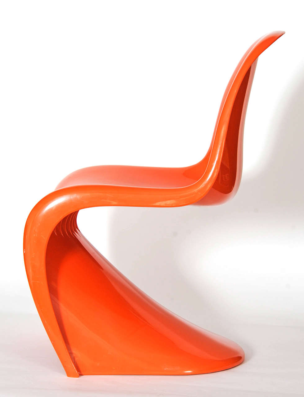 Pair of Orange Original Panton S Chairs by Verner Panton for Herman ...