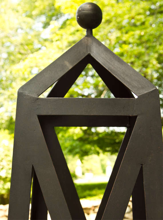 Pair or Wrought Iron Obelisks at 1stDibs | wrought iron garden obelisk ...