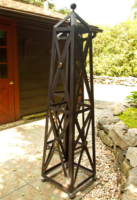 Pair or Wrought Iron Obelisks at 1stDibs | wrought iron garden obelisk ...