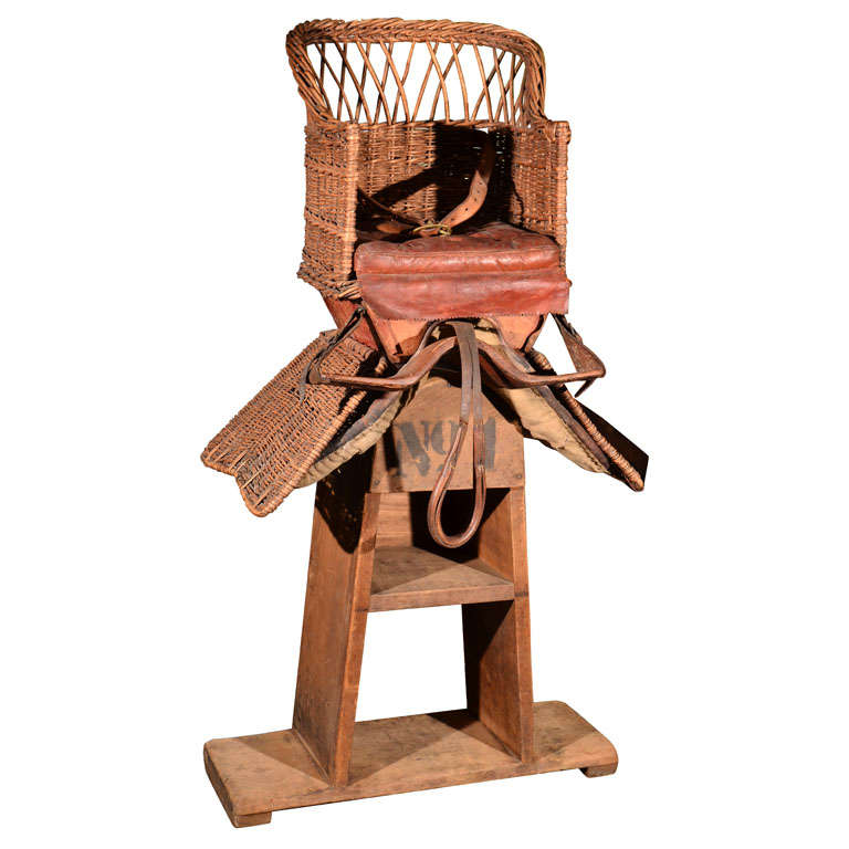 Child's Wicker Pony Saddle at 1stDibs