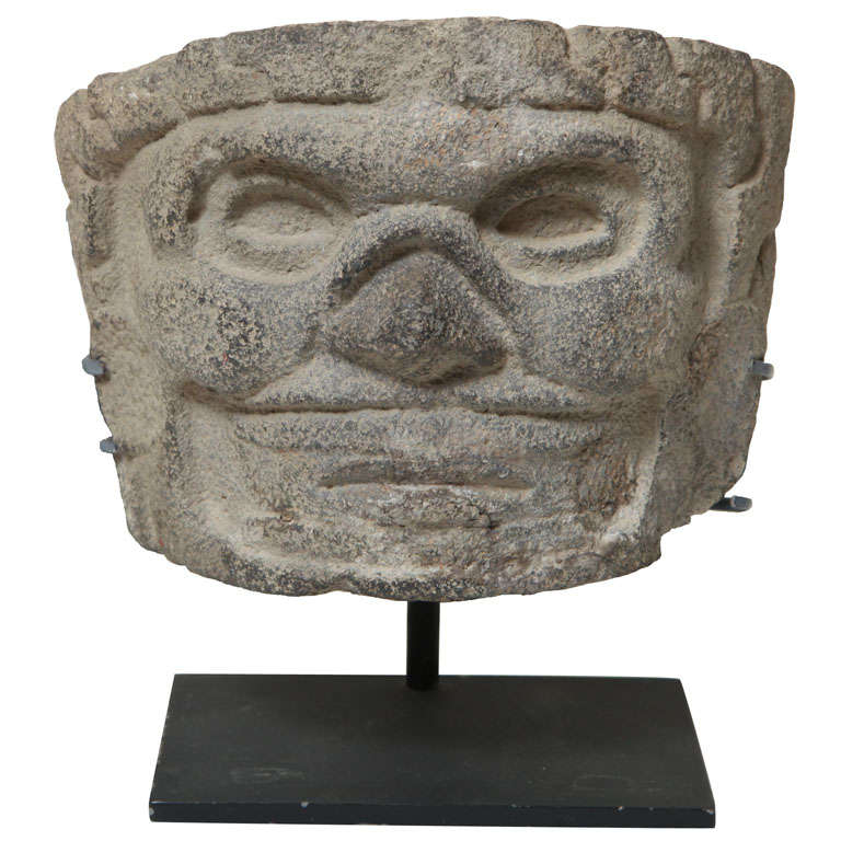 Pre Columbian Vera Cruz Stone Palma Hacha Mask at 1stDibs