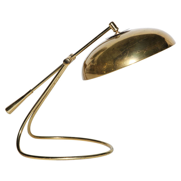 Adjustable Brass Desk Lamp at 1stDibs