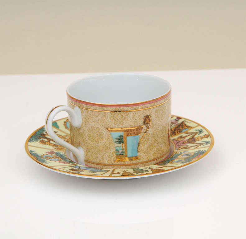 Italian Gucci Set of 6 Beautiful Porcelain Cups and Saucers/SALE at ...