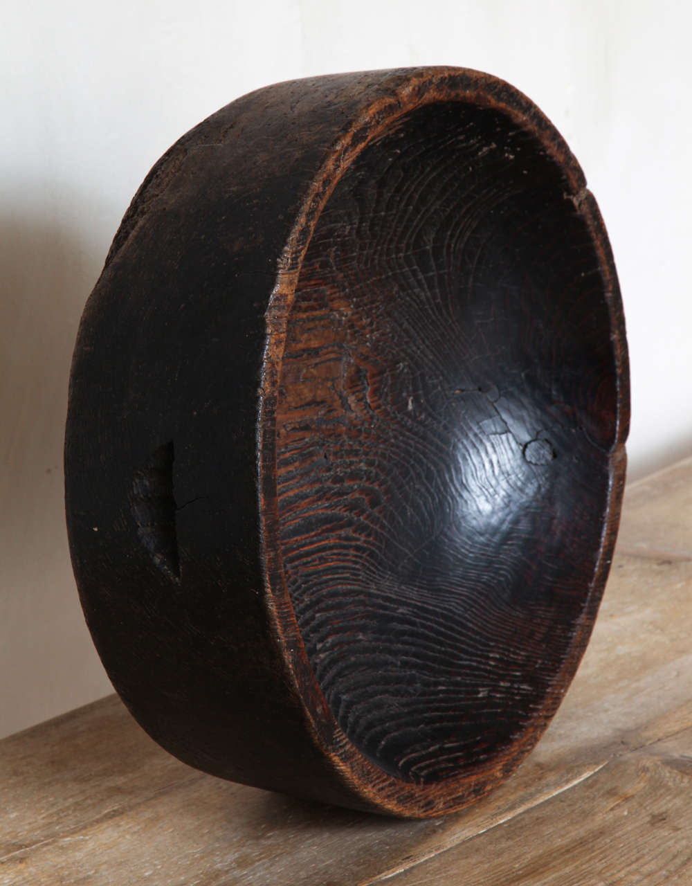 Rare Japanese Keyaki Wood Usu Mortar, 18th Century For Sale at 1stdibs