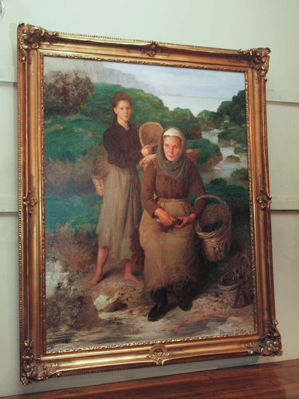 Antique Superb Beaux Arts Oil Painting on Canvas For Sale at 1stDibs