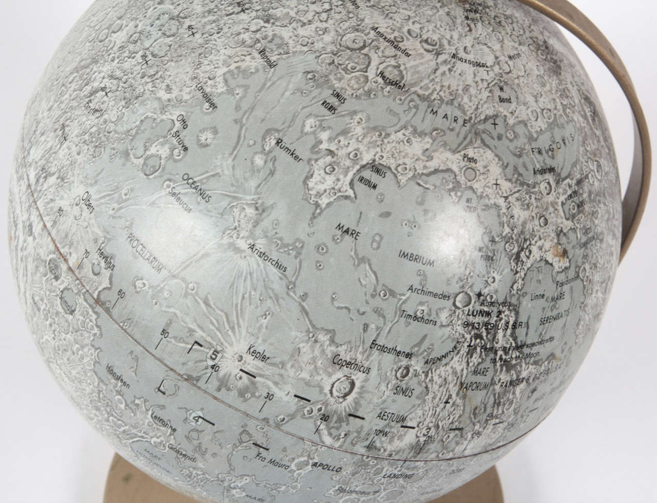 Moon Globe by Reploglobe at 1stDibs | vintage moon globe, replogle moon ...