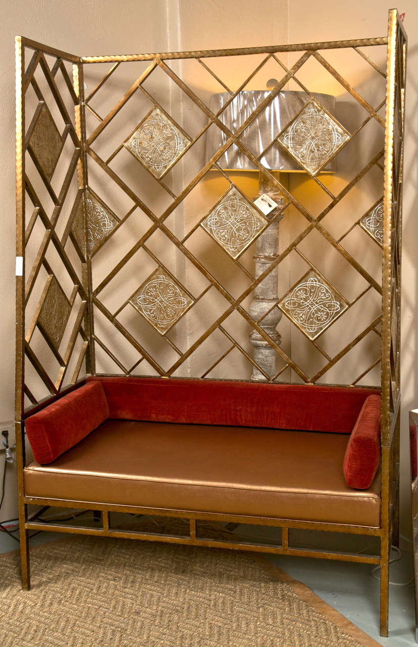 Pair of Italian High-Back Settees at 1stdibs