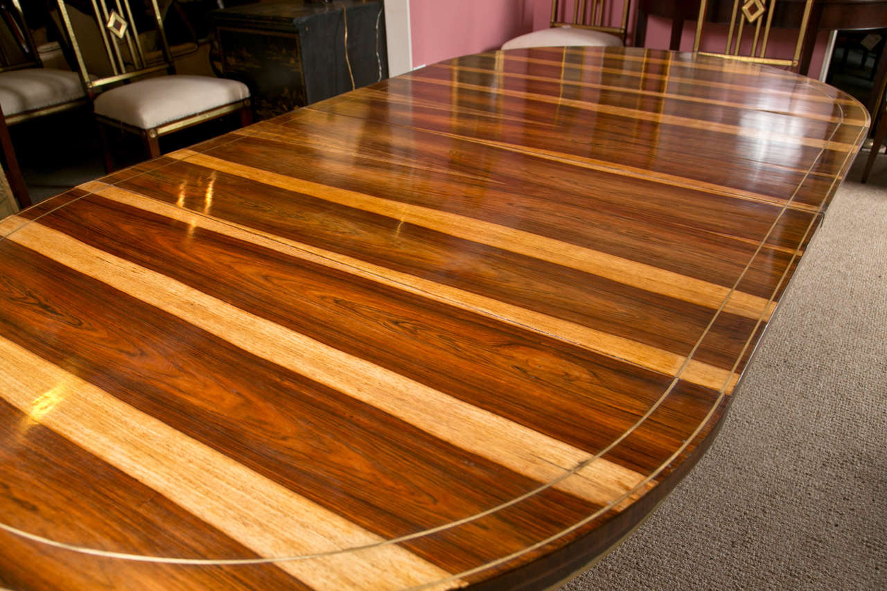 19th C Rosewood Russian Style Dining Table Gilt Wooden Designs Pedestal ...