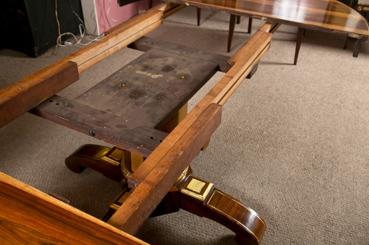 19th C Rosewood Russian Style Dining Table Gilt Wooden Designs Pedestal ...