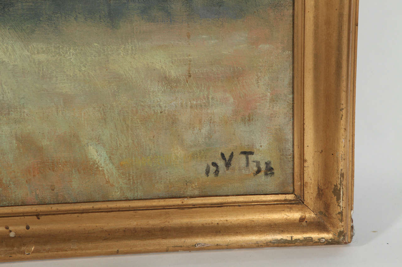Landscape Painting by Vilhelm Tetens, Denmark, circa 1938 For Sale at ...