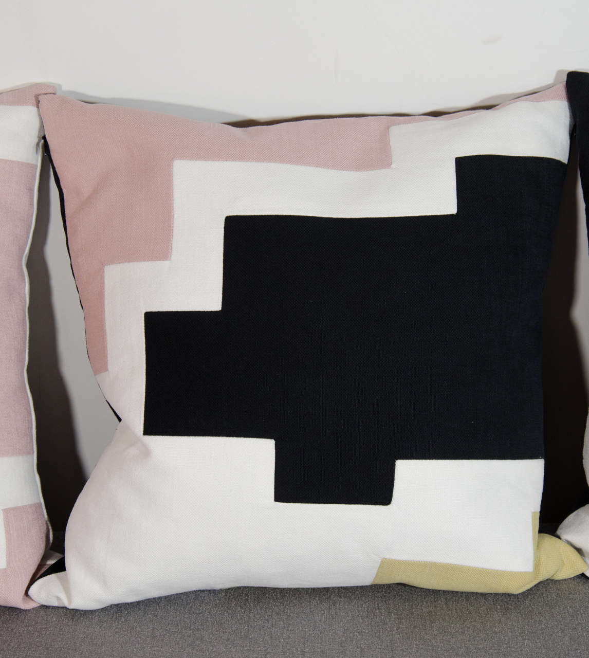 Architectural Italian Linen Throw Pillows by Arguello Casa at 1stDibs