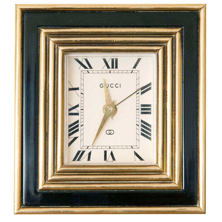 Vintage 8 Day Desk Clock with Alarm by Gucci at 1stDibs | gucci alarm ...