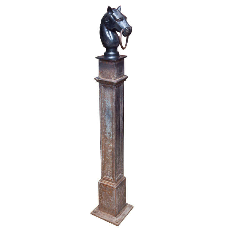Victorian Era Cast Iron Horse Head Hitching Post at 1stDibs | vintage ...