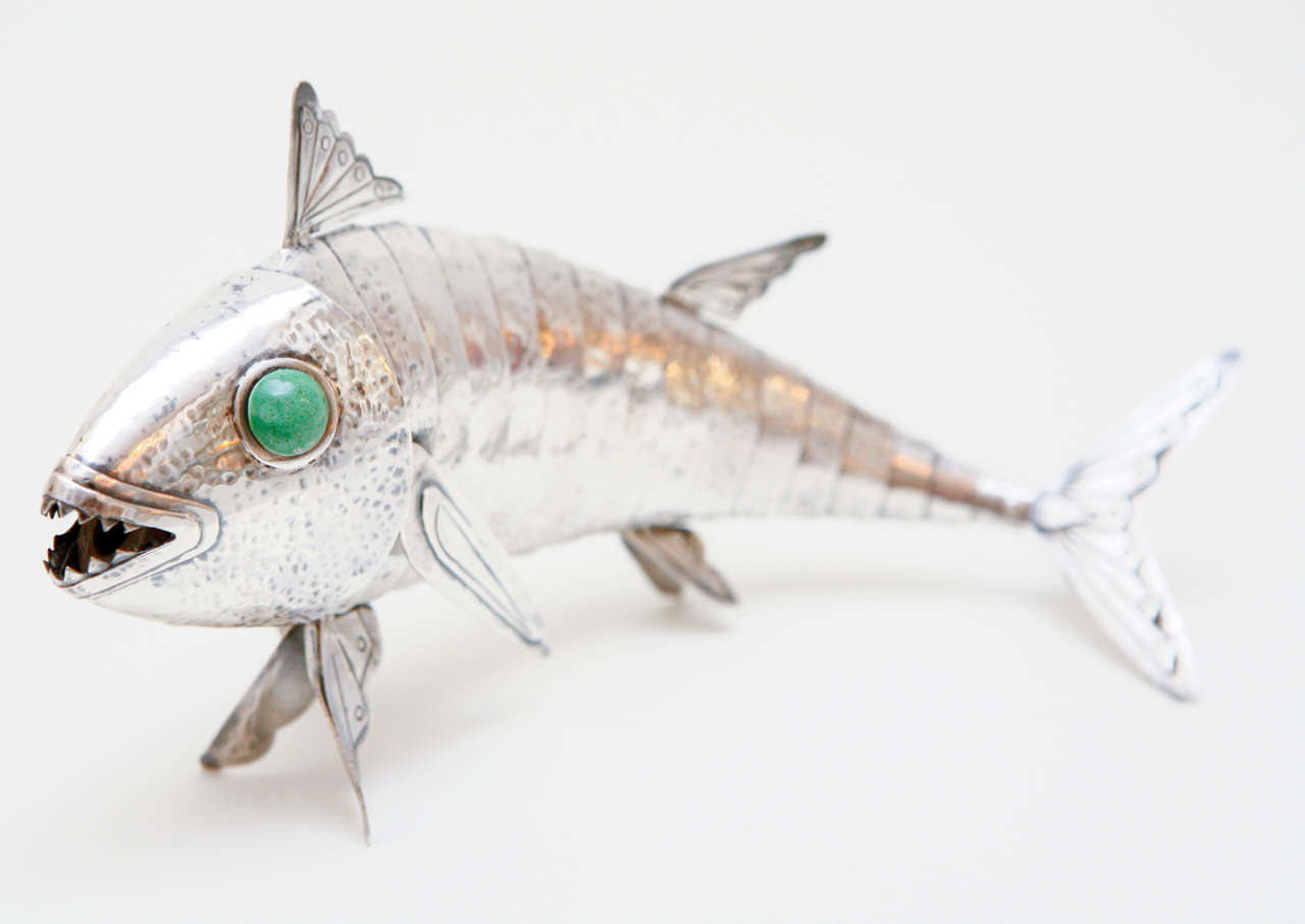 Articulated Sterling Silver Fish at 1stDibs