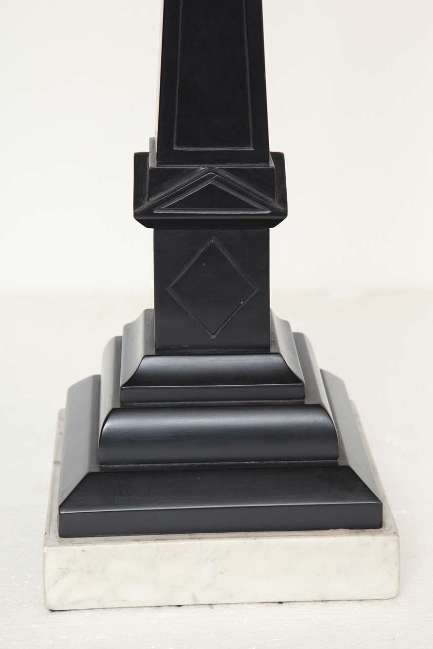19th Century Belgian Black Marble Obelisk For Sale at 1stdibs