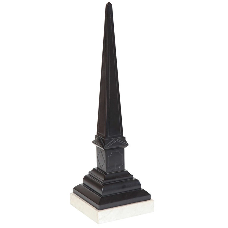 19th Century Belgian Black Marble Obelisk For Sale at 1stdibs
