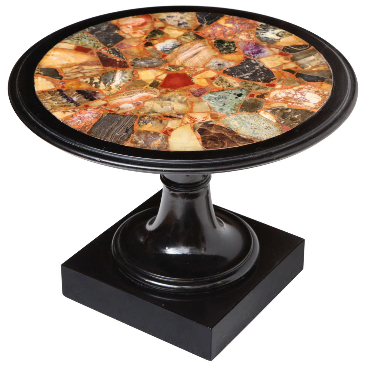 19th Century Italian Marble Stand With a Specimen Top at 1stdibs