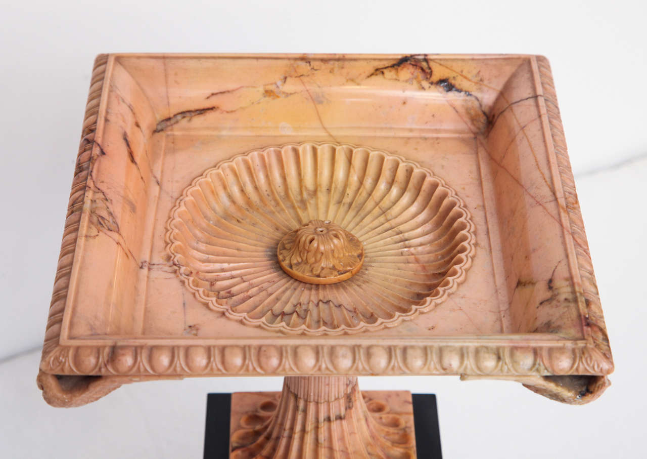 A Superb Sienna Marble 19th Century Tazza on a Marble Plinth at 1stDibs