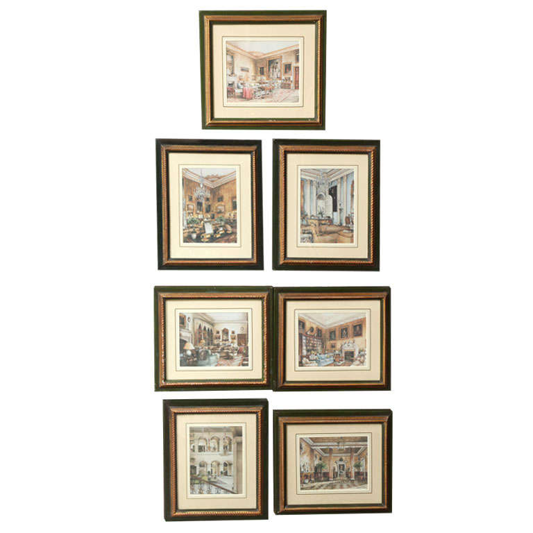 Interior Design Illustration Lithographs by James Steinmeyer at 1stDibs