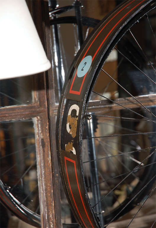 1880s French Painted Metal Spoked Wheel on Stand at 1stDibs | fichet wheel