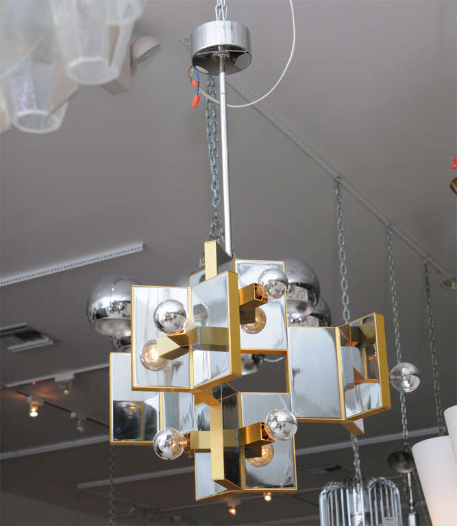 Sciolari Two Tone Light Fixture For Sale at 1stDibs