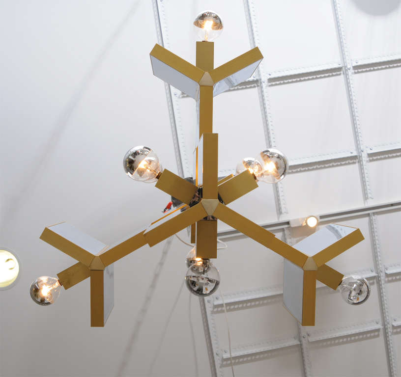 Sciolari Two Tone Light Fixture For Sale at 1stDibs
