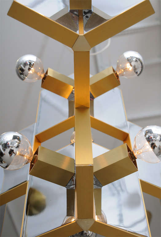 Sciolari Two Tone Light Fixture For Sale at 1stDibs