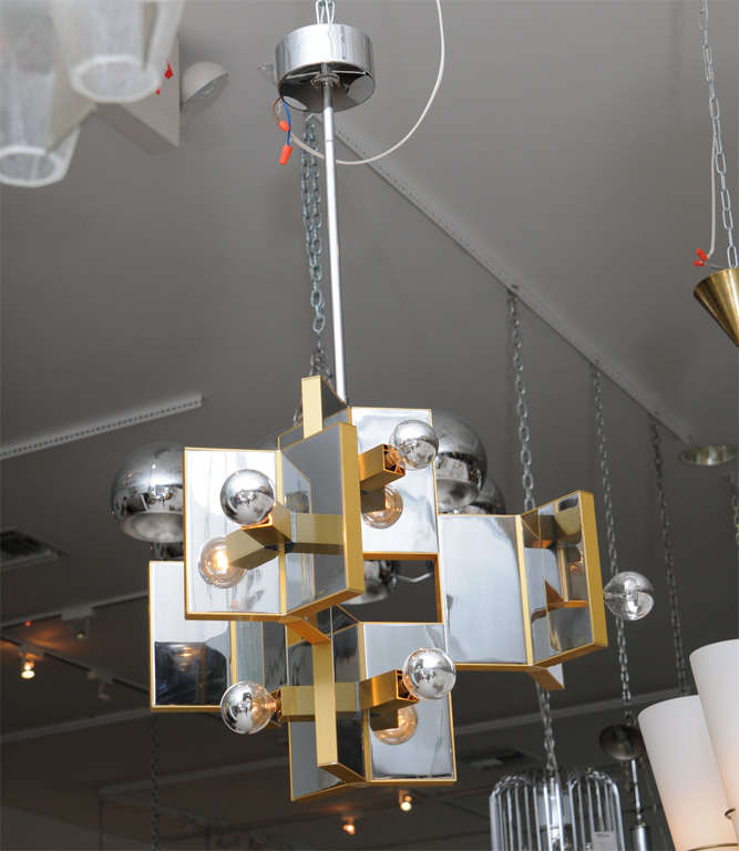 Sciolari Two Tone Light Fixture For Sale at 1stDibs