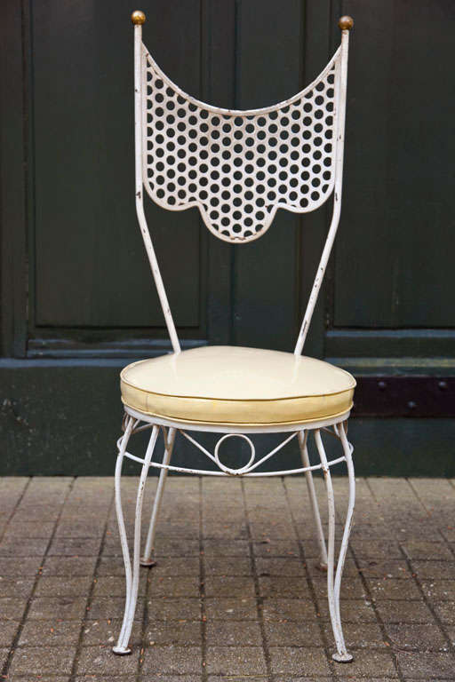 Set of 4 Salterini 1950's Circus Style Draped Metal Chairs at 1stDibs ...