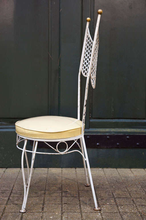 Set of 4 Salterini 1950's Circus Style Draped Metal Chairs at 1stDibs ...
